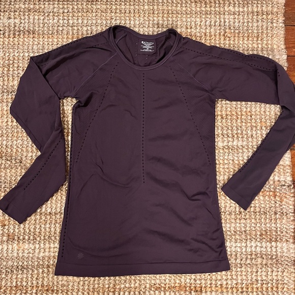 Athleta | Tops | Athleta Purple Perforated Long Sleeve Shirt | Poshmark